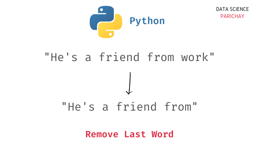Python Remove The Last Word From String Data Science Parichay